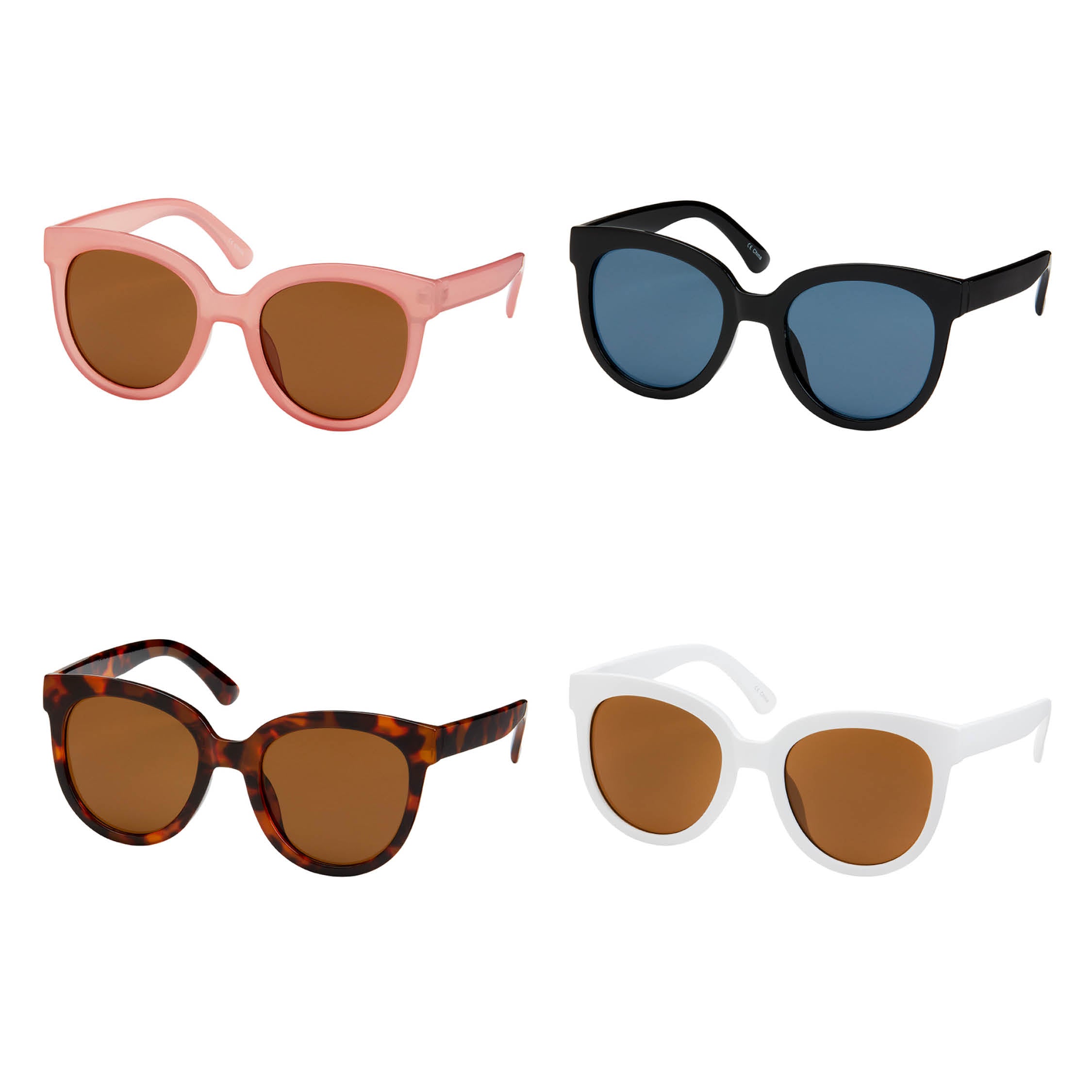 1318 Rose Round Cat Eye Sunglasses Blue Gem Sunglasses And Blue Planet Eco Eyewear
